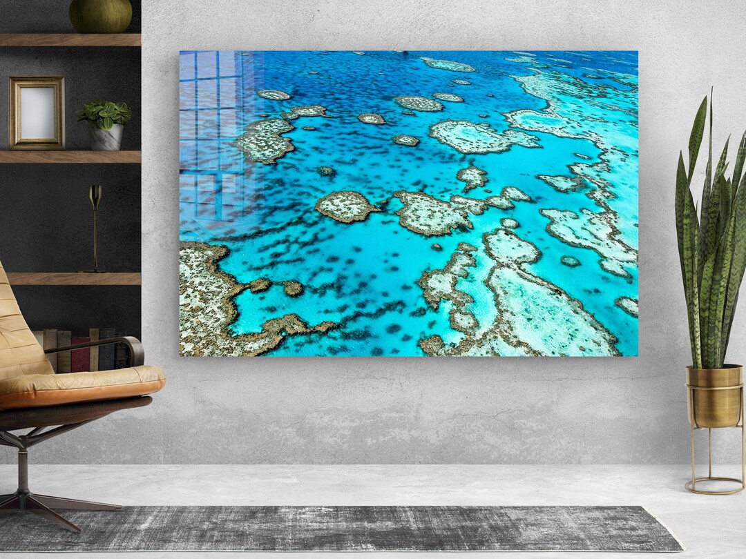 Famous Barrier Reef Landscape Tempered Glass Printing Wall - Etsy