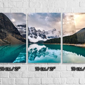 Snowy Mountain Nature Landscape Triptych Tempered Glass - Etsy
