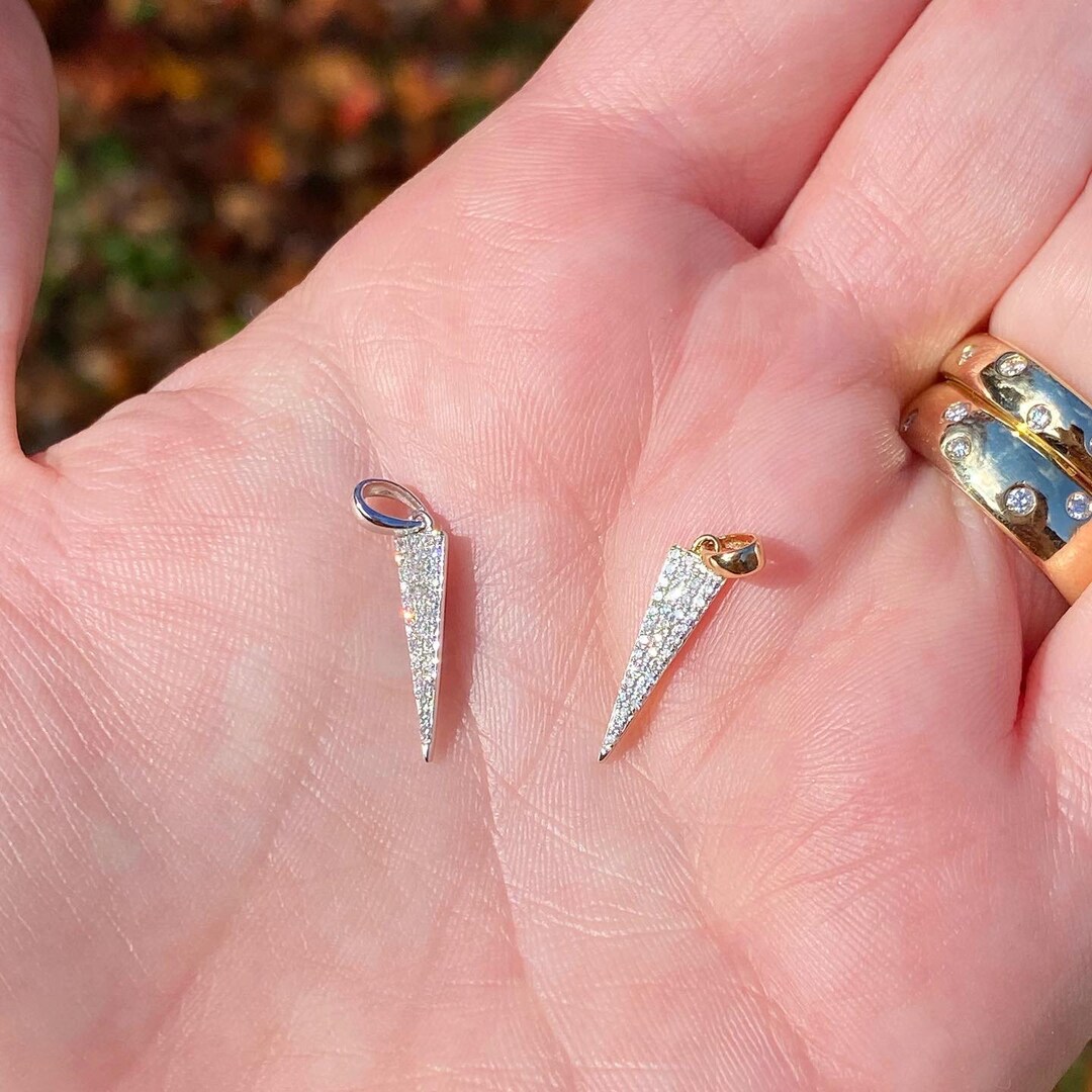 Diamond Spike Pendants - Etsy