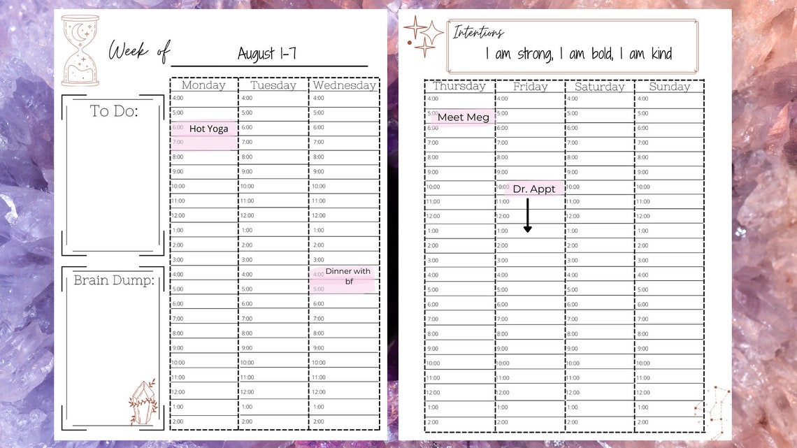 Weekly Schedule Printable - Etsy