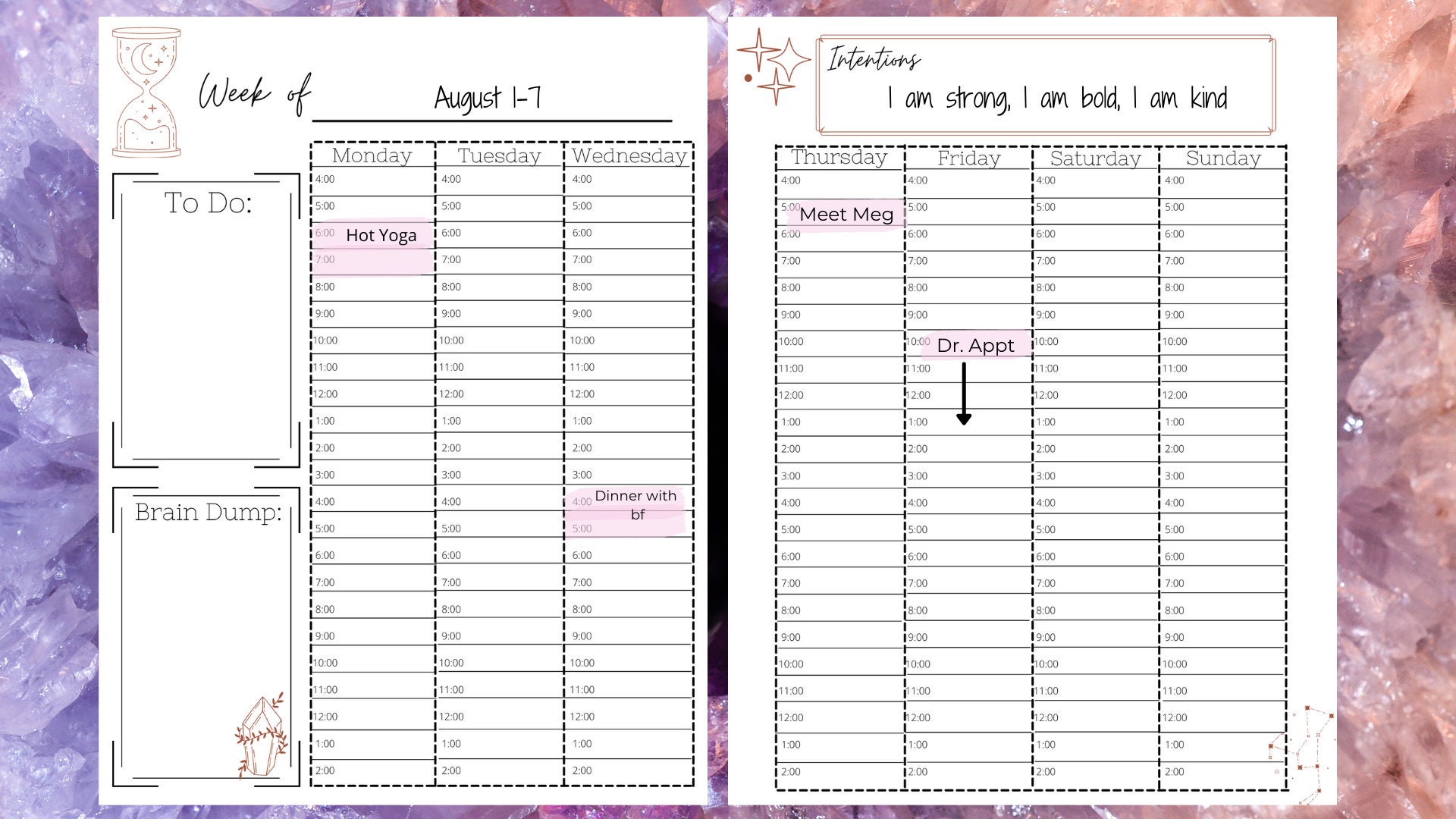 Weekly Schedule Printable - Etsy