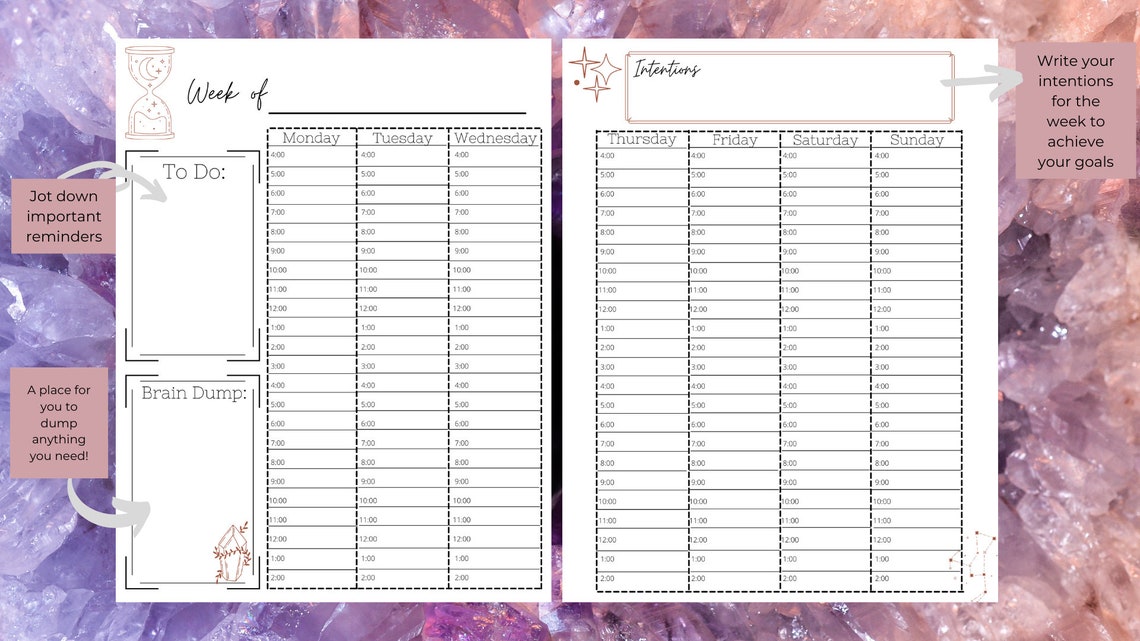 Weekly Schedule Printable - Etsy