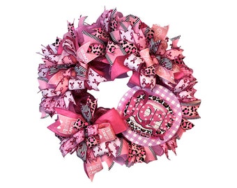 Breast Cancer Awareness Deco Mesh Wreath - Etsy