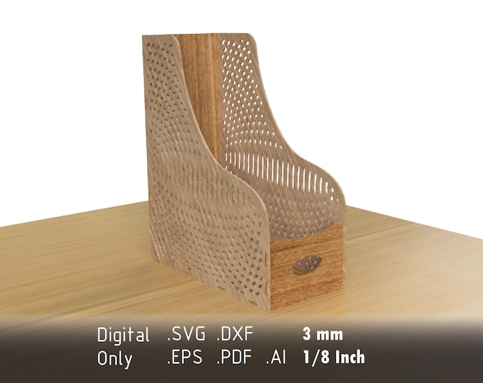 DXF, SVG Files for Laser Magazine Storage Rack Wall, Magazine Holder ...