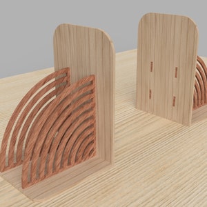 Laser Cut Modern Bookend Pattern - Digital Vector Files in Dxf, Eps ...