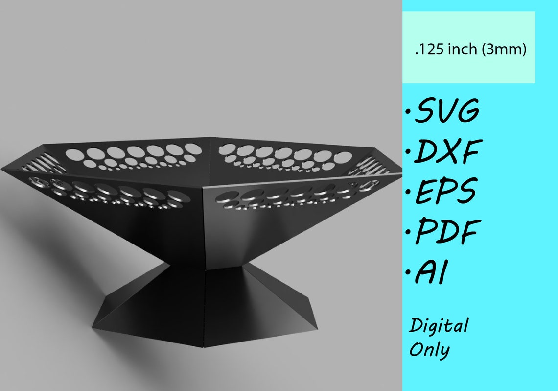 Laser Cut Fire Pit Design - Plasma Cutting Compatible - Digital Files ...