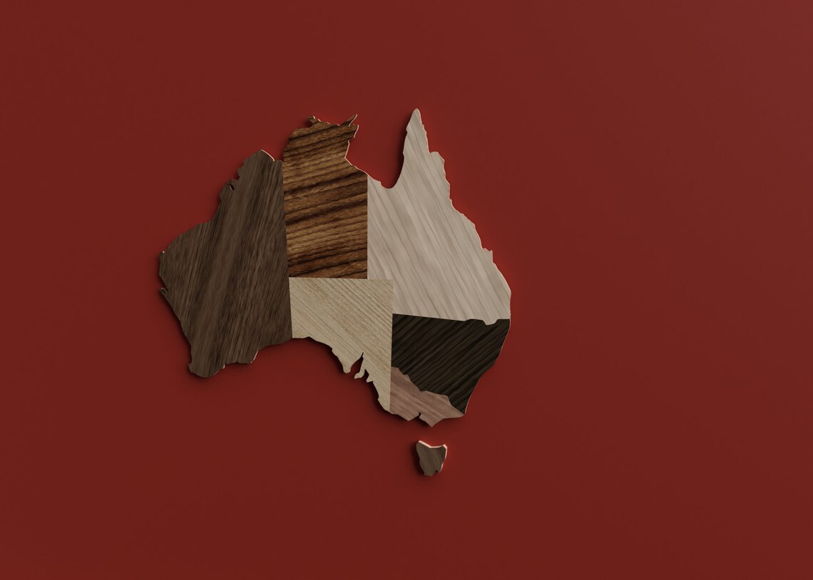 Laser Cut Australia Wood Wall Map Digital Vector Files for Cutting Dxf ...