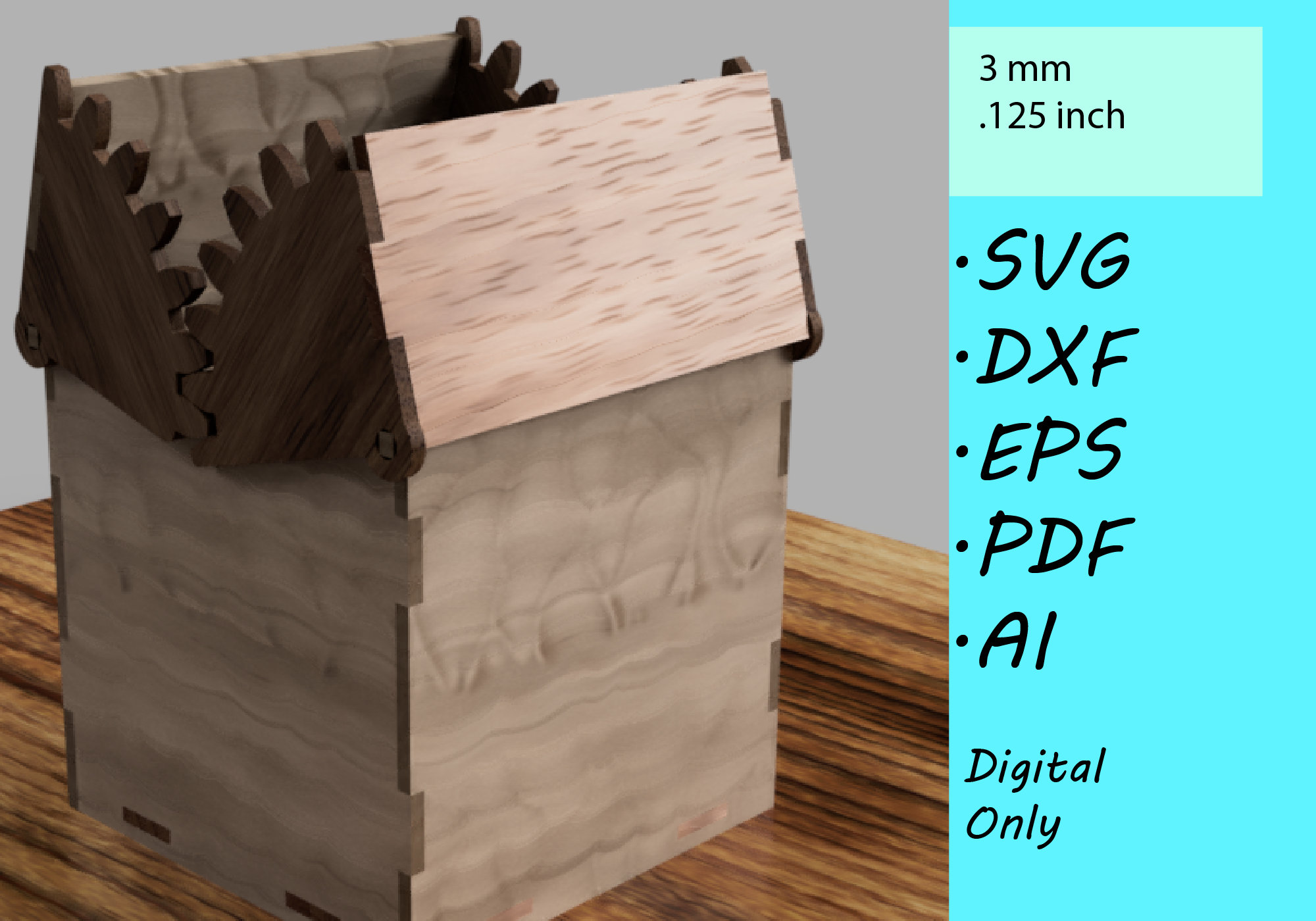 Geared Lid Box - Unique Gear Driven Box - Vector Files - Dxf, Svg, Eps ...
