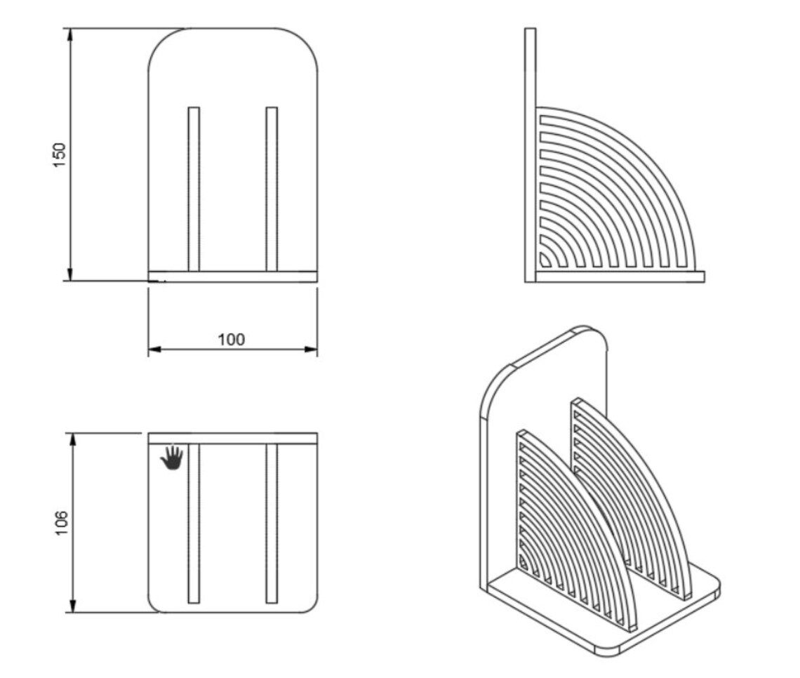 Laser Cut Book End Pattern Modern Bookend Vector Files - Etsy