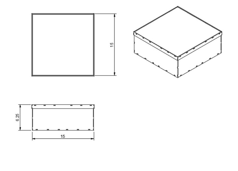 Wood Box Pattern 15x15x6 Laser Cut Pattern - Etsy
