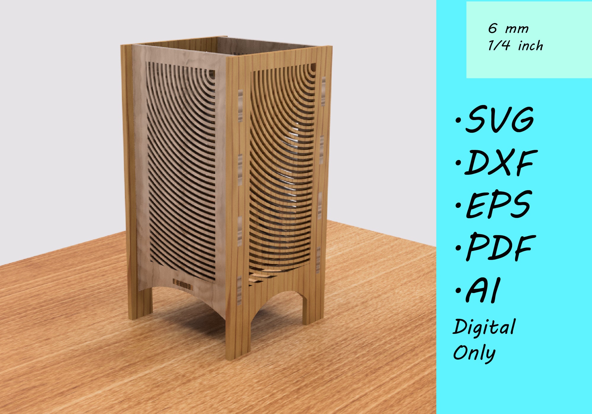 Laser Cut Lamp Pattern - Dxf, Svg, Eps, Pdf, Ai - Ikea Strala Lamp ...