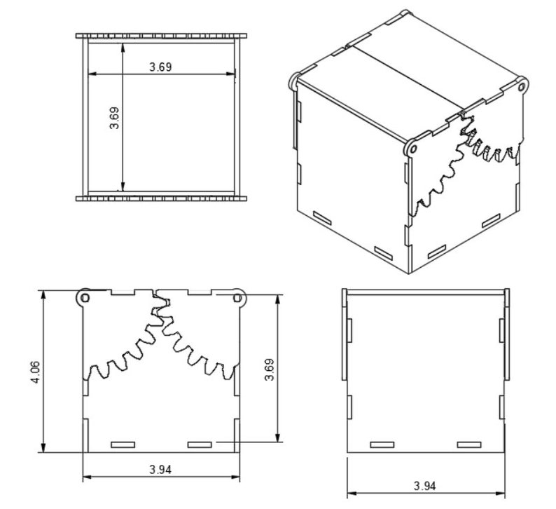Geared Lid Box - Unique Gear Driven Box - Vector Files - Dxf, Svg, Eps ...