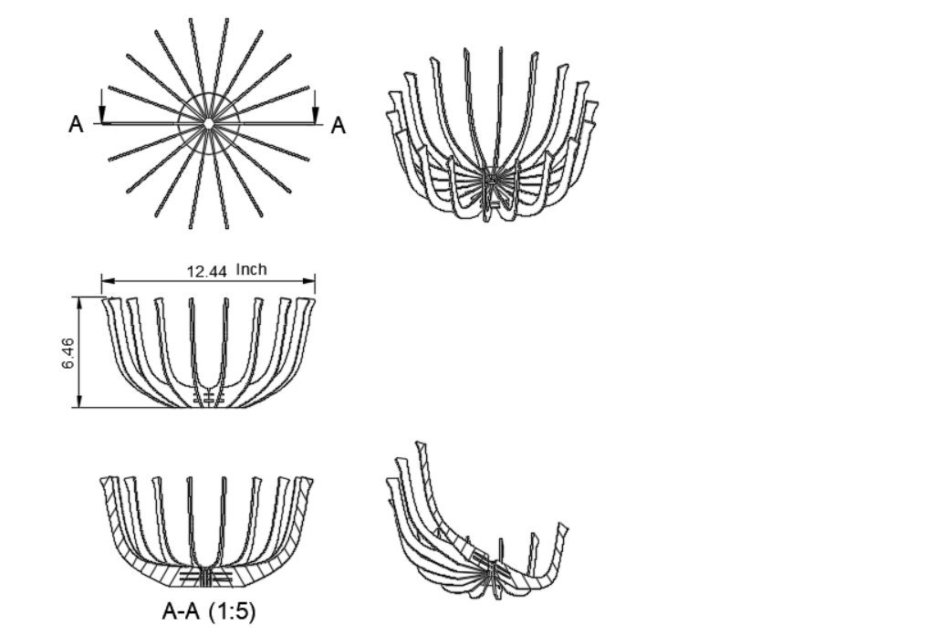 Stylish Fruit Bowl - Laser Cut Design - Vector Files - Dxf, Ai, Svg ...