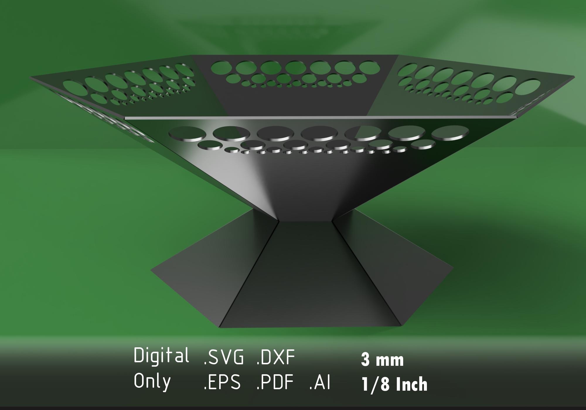 Laser Cut Fire Pit Design - Plasma Cutting Compatible - Digital Files ...