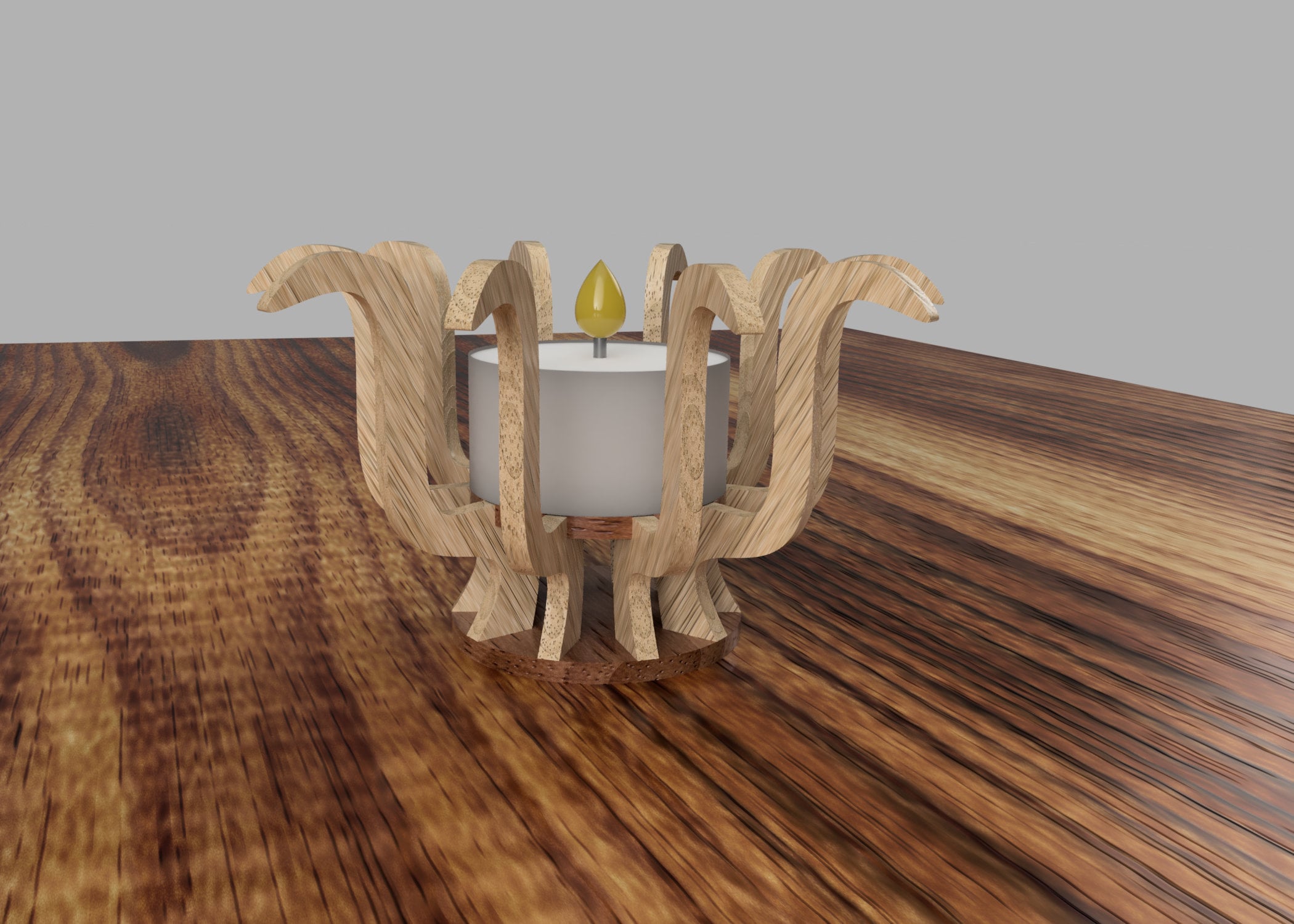 Stylish Tea Light Holder Vector File for Laser Cutting - Etsy