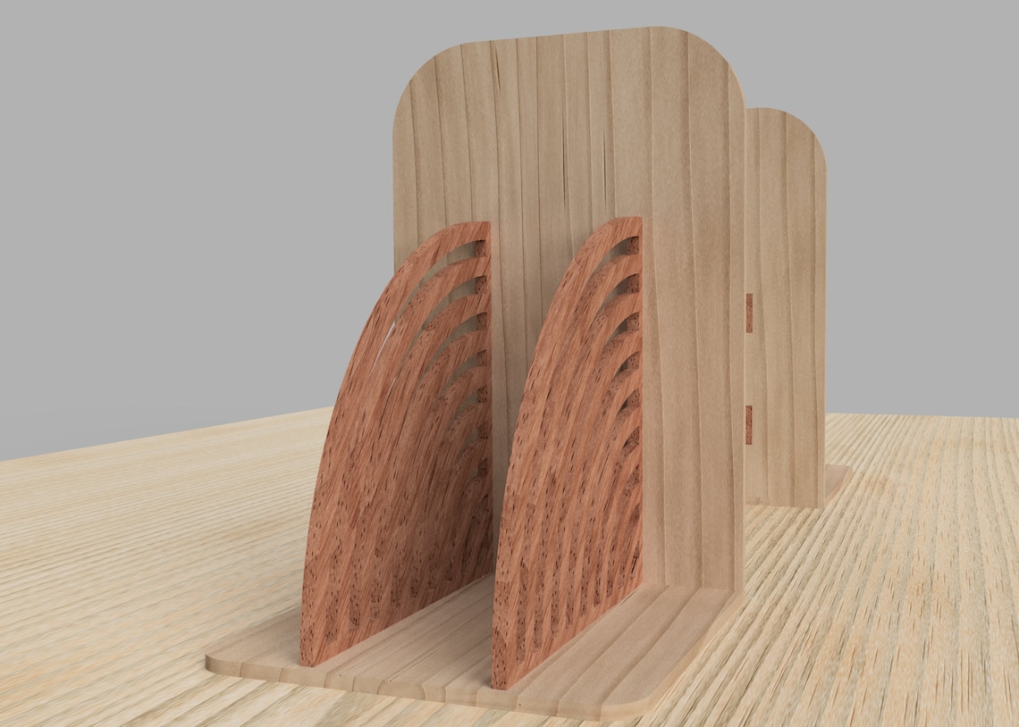 Laser Cut Modern Bookend Pattern Digital Vector Files in - Etsy