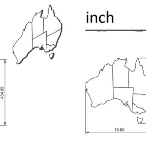 Laser Cut Australia Wood Wall Map - Digital Vector Files for Cutting ...