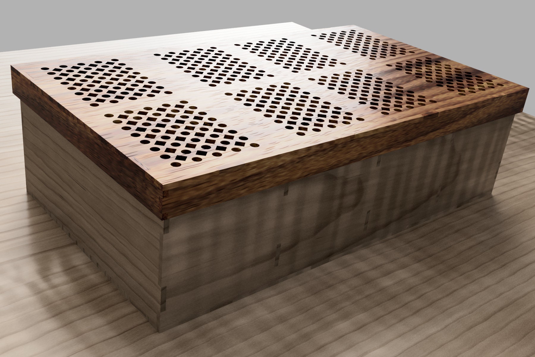 Large Tea Bag Box With Vector Files for Laser Cutting Fancy Design for ...