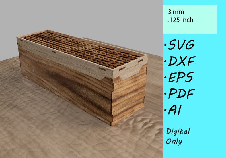 Laser Cut Wine Bottle Box Vector Files Wine Gift Box Dxf, Svg, Pdf, Ai ...