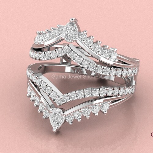 Moissanite Enhancer Wedding Band Women Ring Enhancers and - Etsy