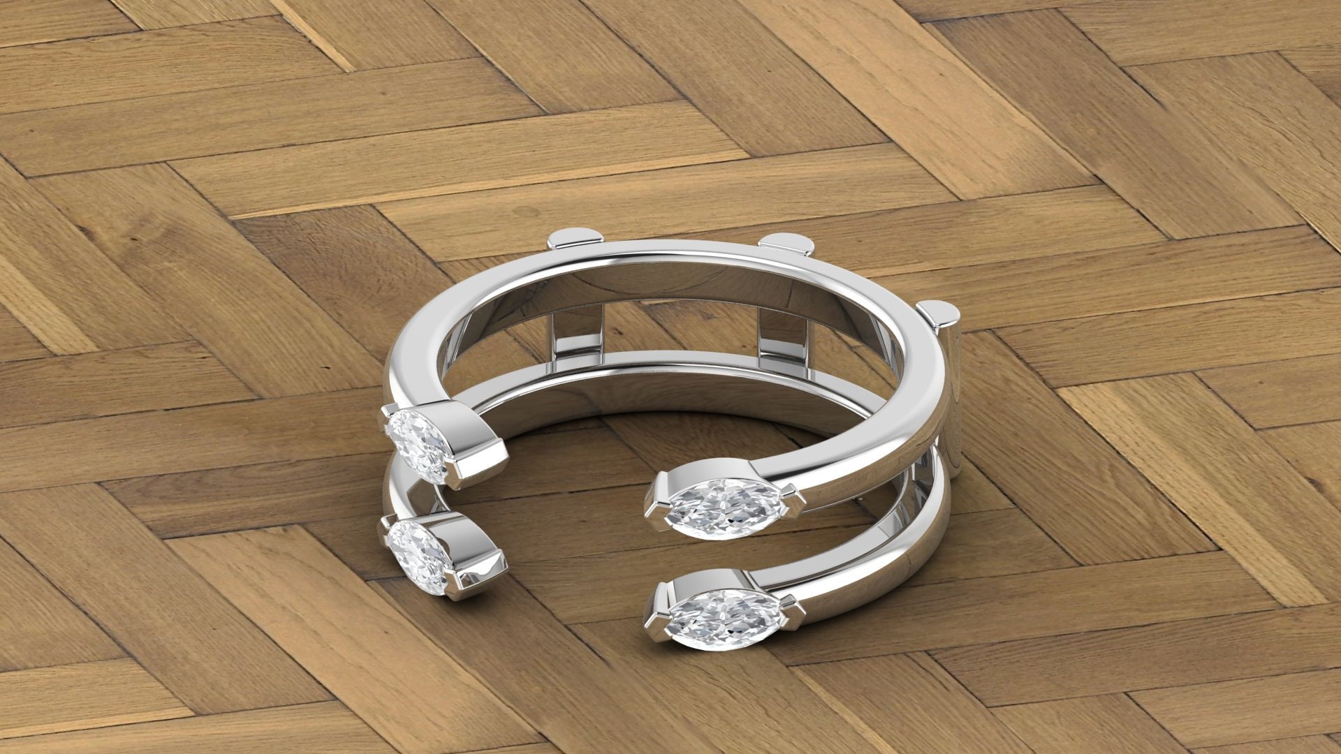 Moissanite Wedding Ring Enhancers and Wrap, Engagement Ring Jacket ...