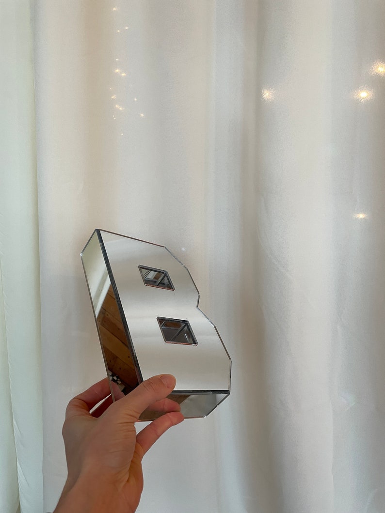 12"x3" Mirror Letter and Numbers - Etsy