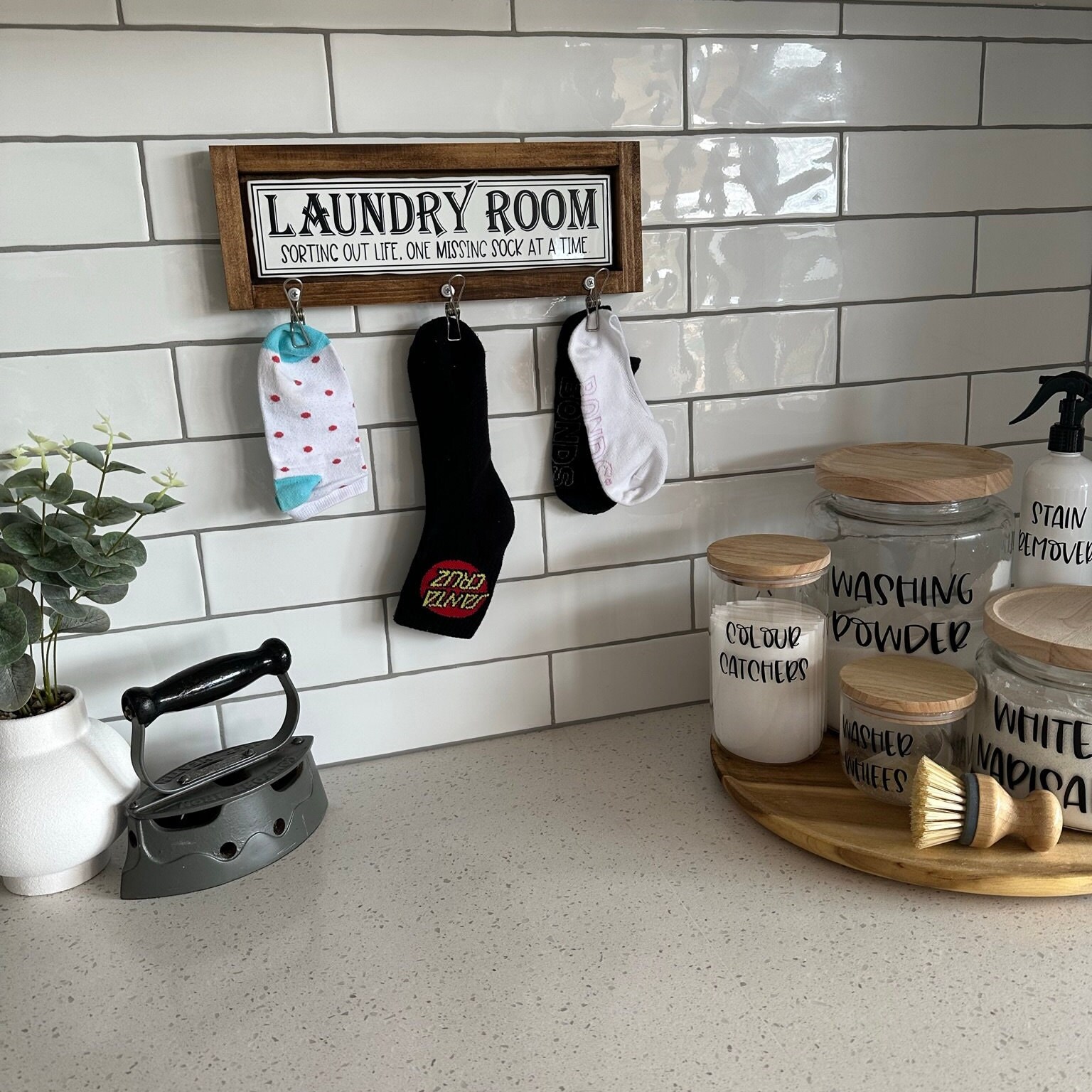 Laundry Sign | Missing Sock Peg Sign - Etsy