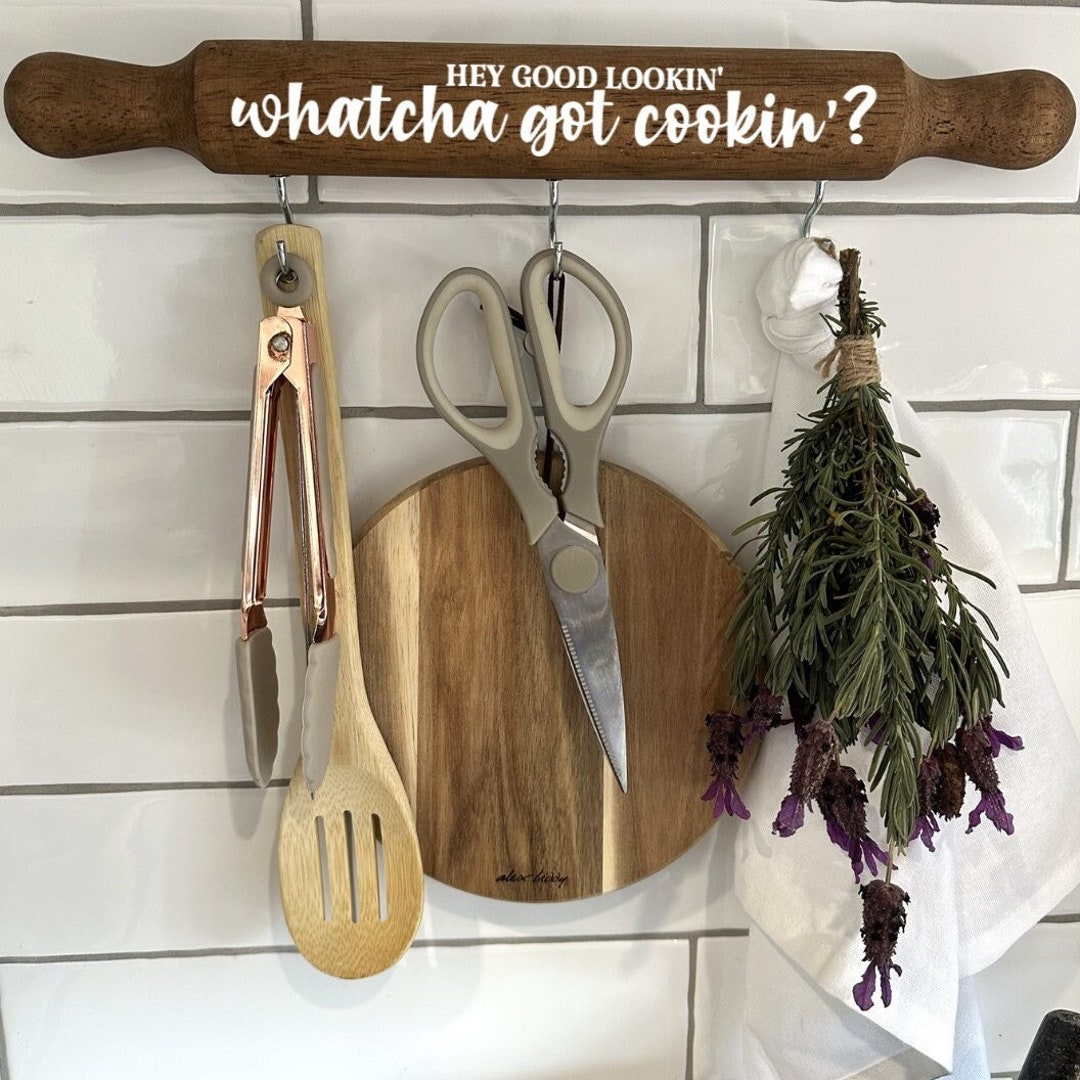 Kitchen Sign | Rolling Pin Hook Sign | Customised Rolling Pin Sign ...