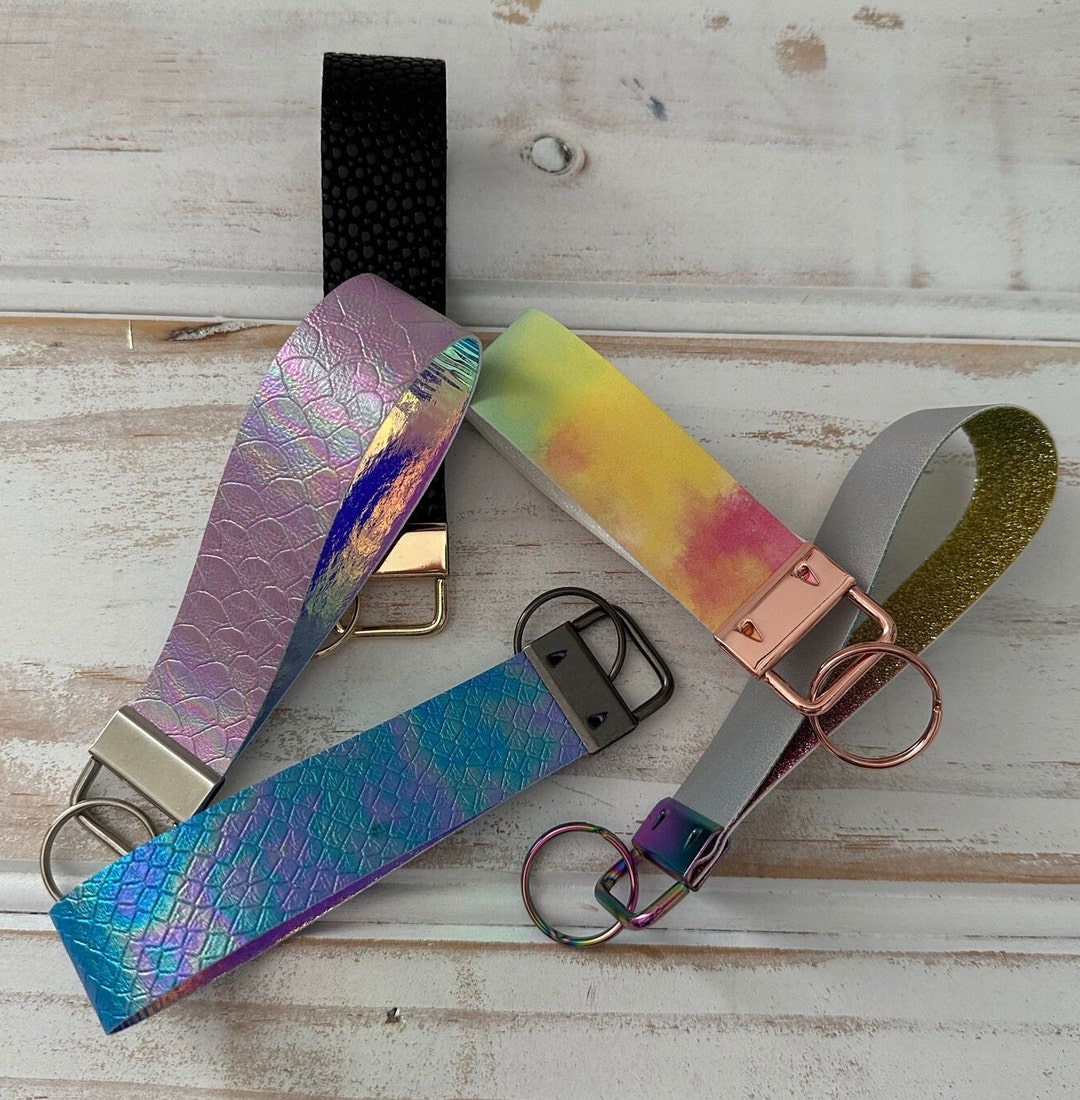 Faux Leather Key Fobs | Customised Key Wristlets | Personalised Key ...