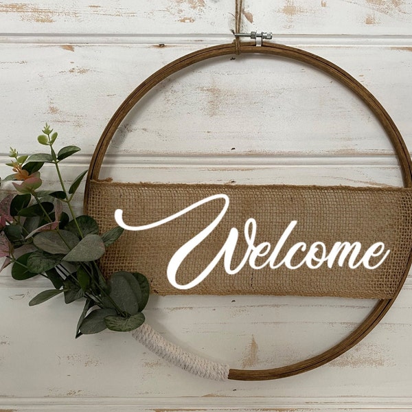 Welcome Sign Hoop - Etsy