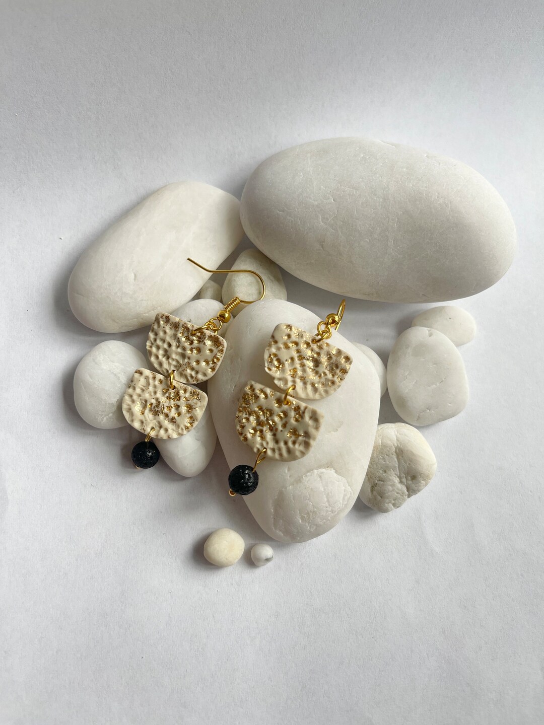 Sandy Shimmer Polymer Earrings - Etsy