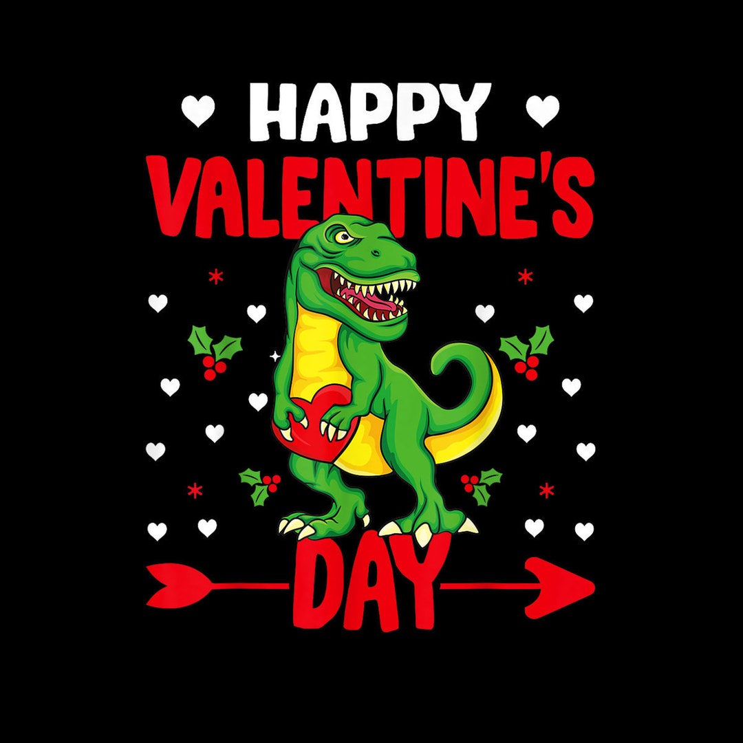Happy Valentine's Day Dinosaur Happy Valentine's Day Digital PNG - Etsy