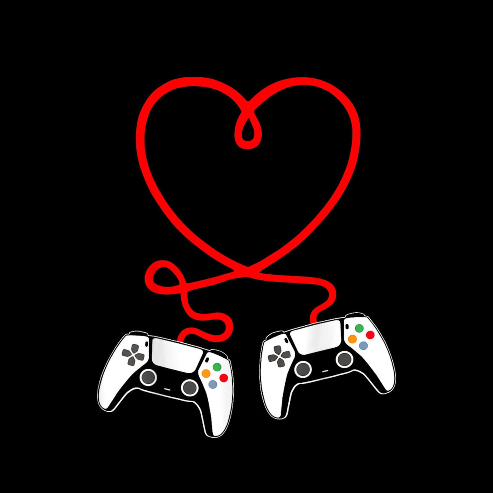 Video Gamer Valentines Day With Controllers Heart Digital PNG - Etsy