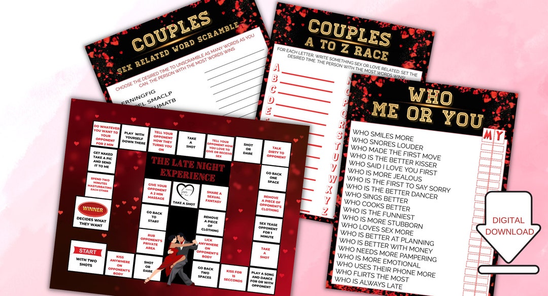 Digital Couples Activity Games, Valentines Game, Printable Date Night ...