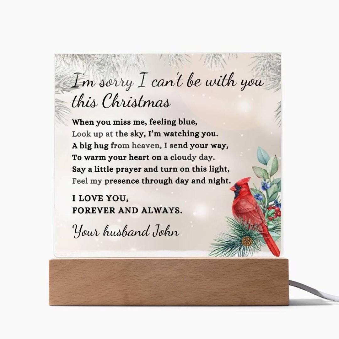 Custom Christmas Sympathy Gift for Mom, in Loving Memory Of, Cardinal ...