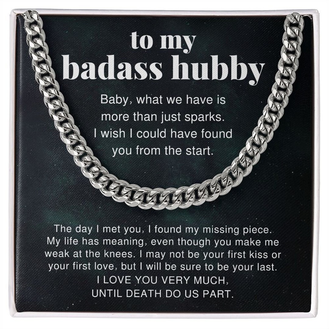 To My Badass Hubby From Wife, Love Poem Anniversary Gift, Stainless ...