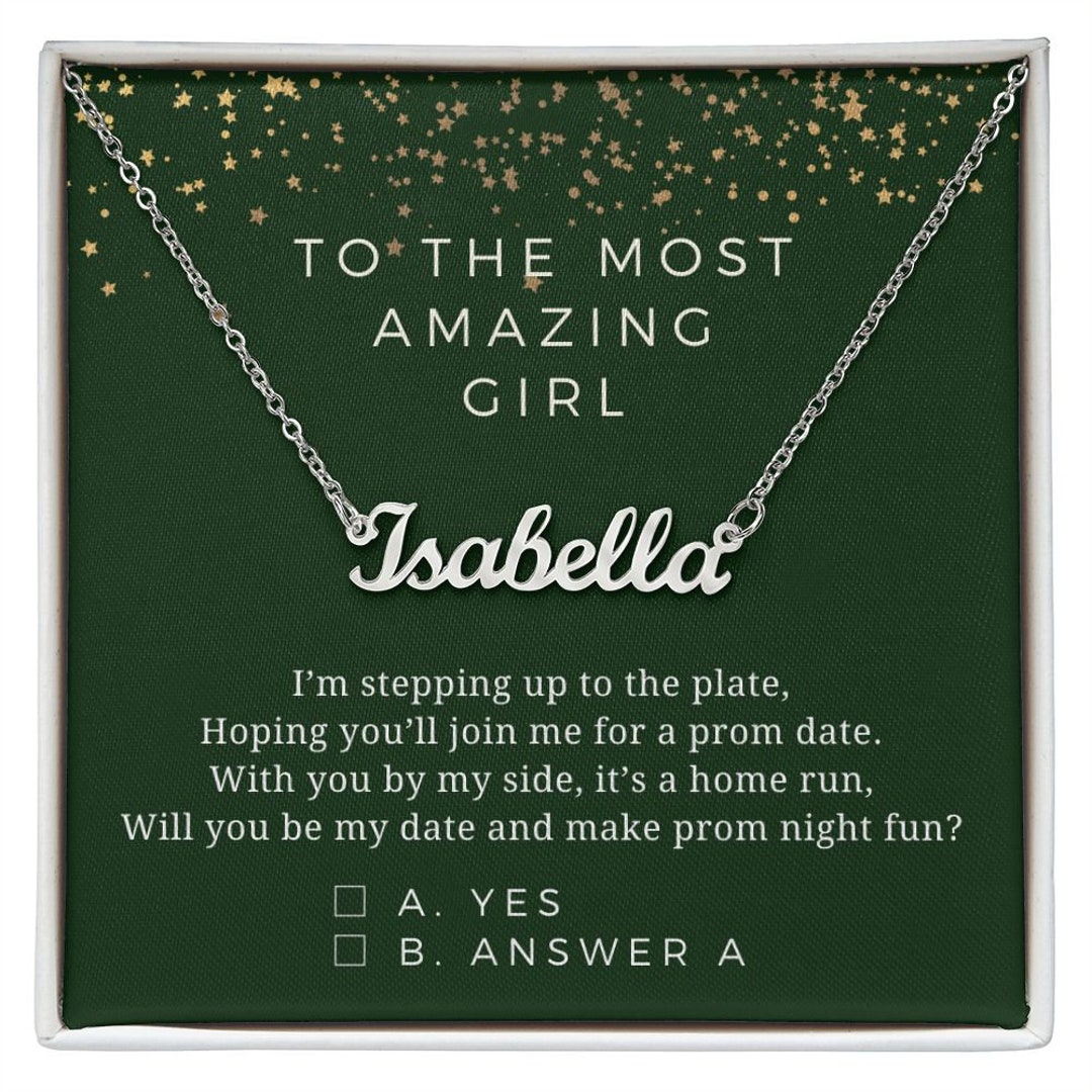 Promposal Necklace Gift for Her, Will You Be My Date and Make Prom ...