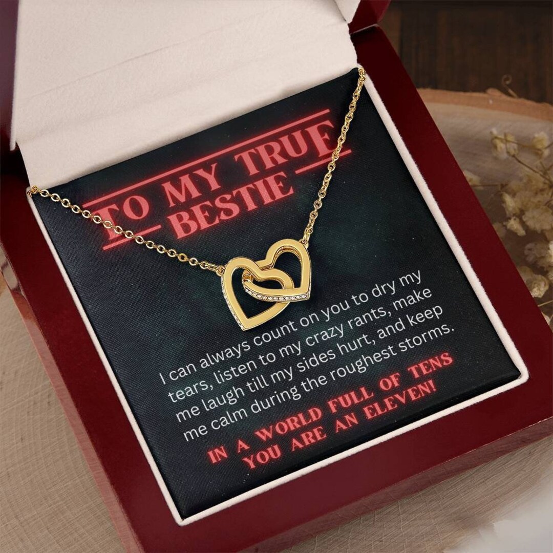 Best Friend BFF Gift for Friend Stranger Things Inspired Interlocking ...