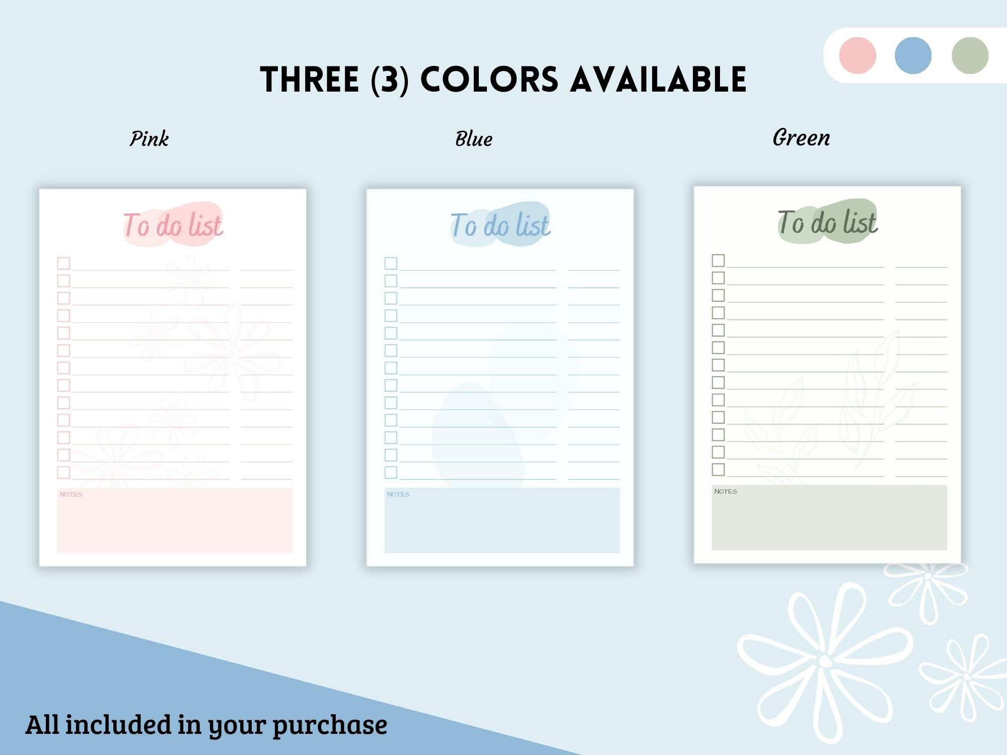 To Do List Printable, Grocery List, Study Planner, Minimal List, Pastel ...