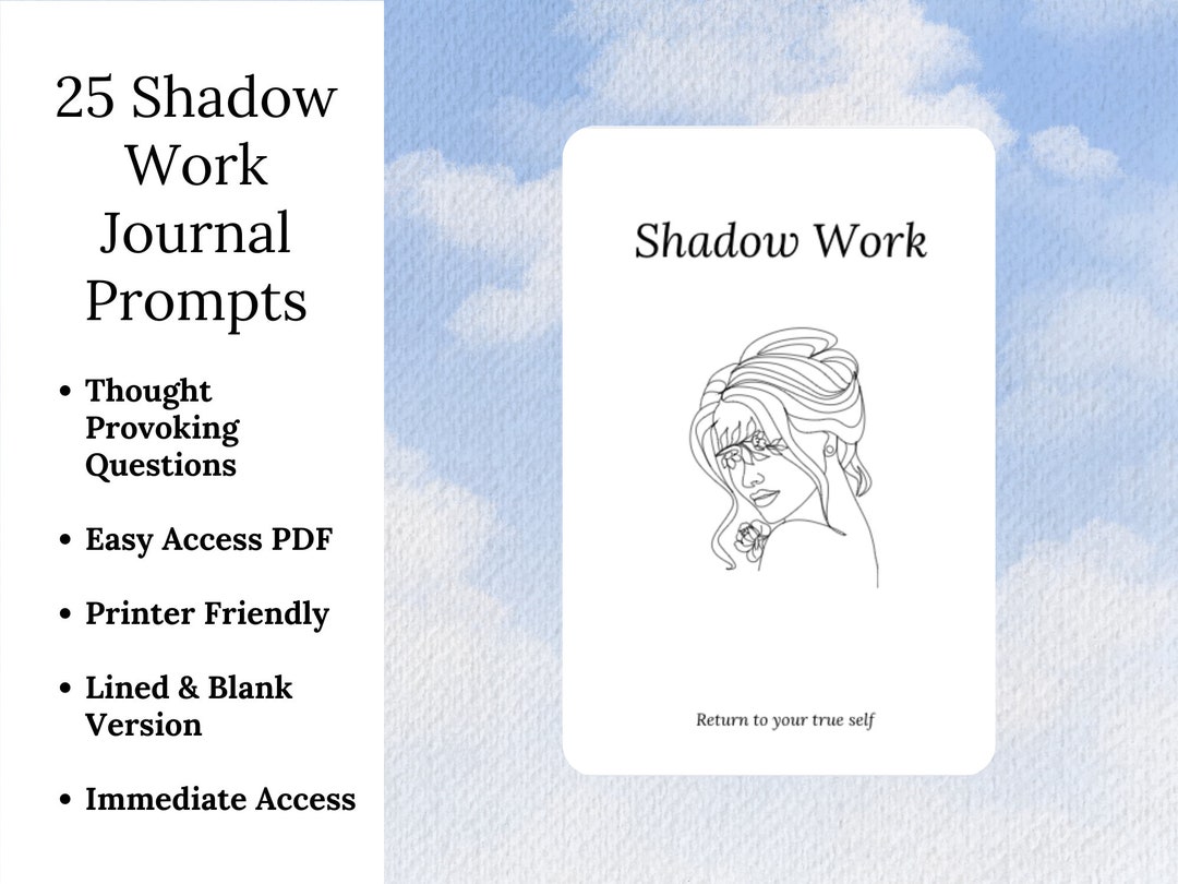 Shadow Work Journal Prompts, Printable Digital Download Workbook PDF - Etsy