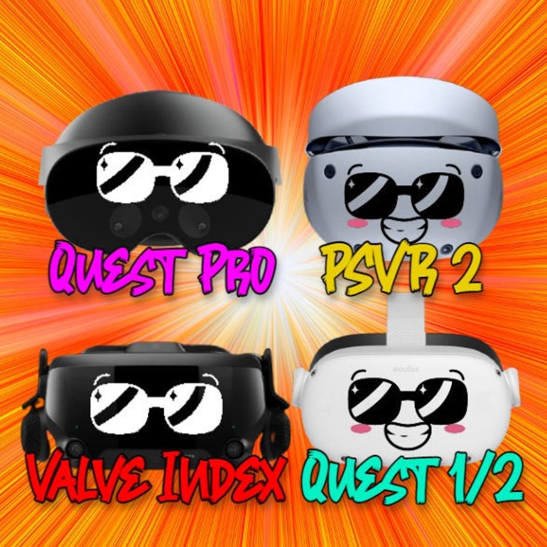 Cool Uwu Eyes Meta Quest 2 Meta Quest 3 Meta Quest Pro PSVR2 Valve Index Decals Black & Pink - Etsy