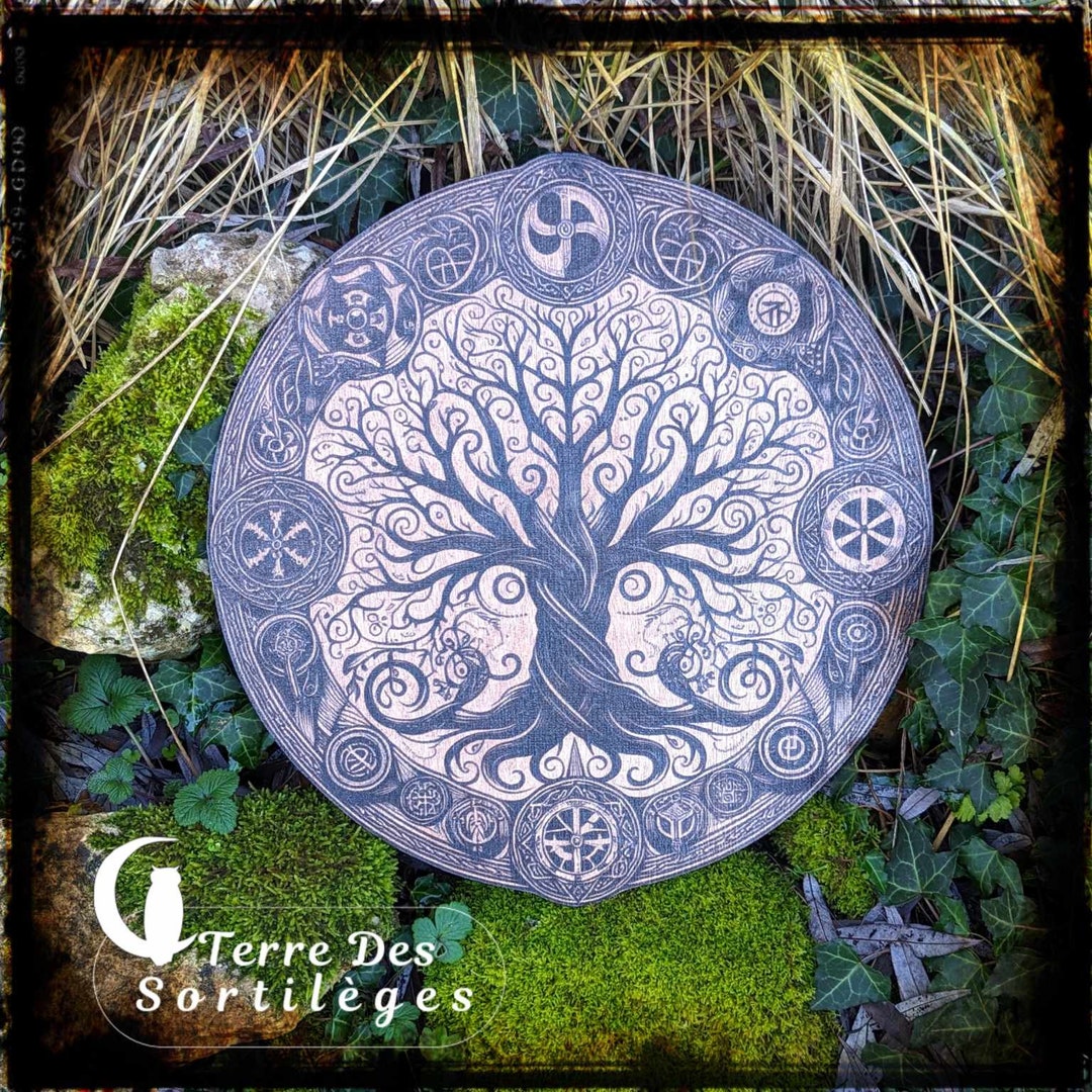 Tray yggdrasil Tree of Life Engraving on Poplar Wood Magic Celtic ...