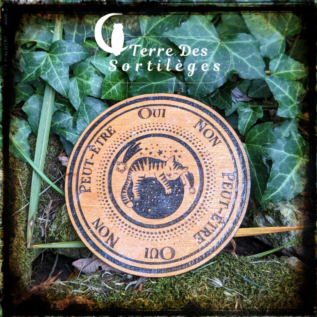 Poplar Pendulum Tray "cat" 10cm, Dowsing, Yes/yes/no Divination ...