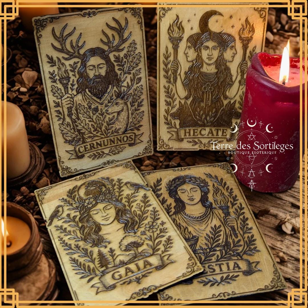 Norse Mythology Wooden Engravings Freya and Odin Viking Pagan Art ...