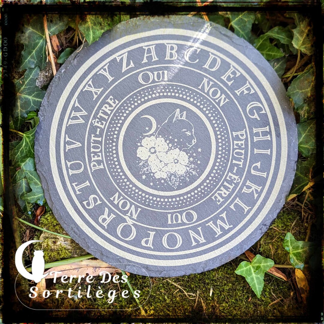 Tray for Slate Pendulum cat 20cm Dowsing Oui Ja Divination Natural ...
