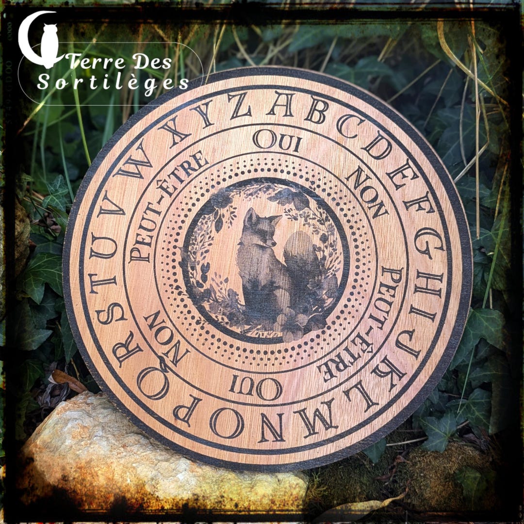 Large Wooden "fox" Tray for 20cm Pendulum Dowsing Yes Ja Yes No ...