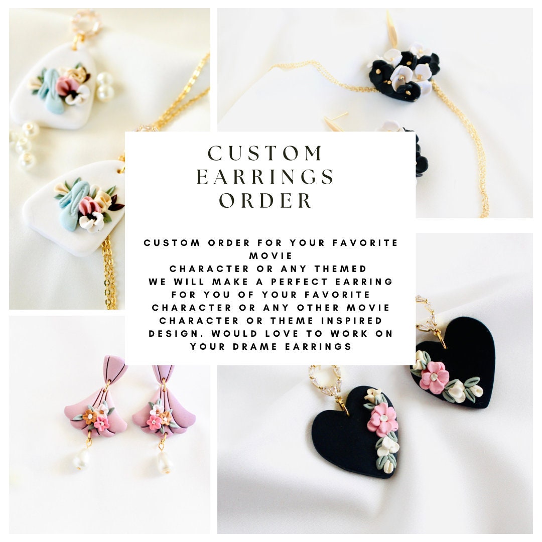 CUSTOM ORDER Character Inspired Custom Earrings | Custom Earrings of ...