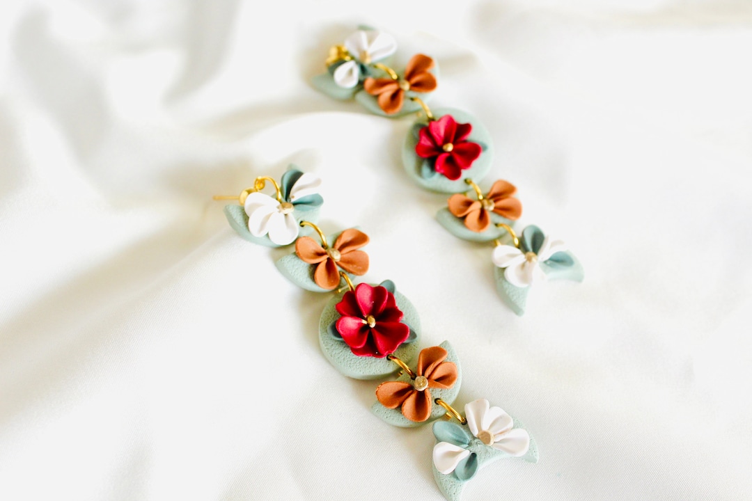 Encanto Moon Phase Earrings, Floral Moon Earrings | Spring Floral ...