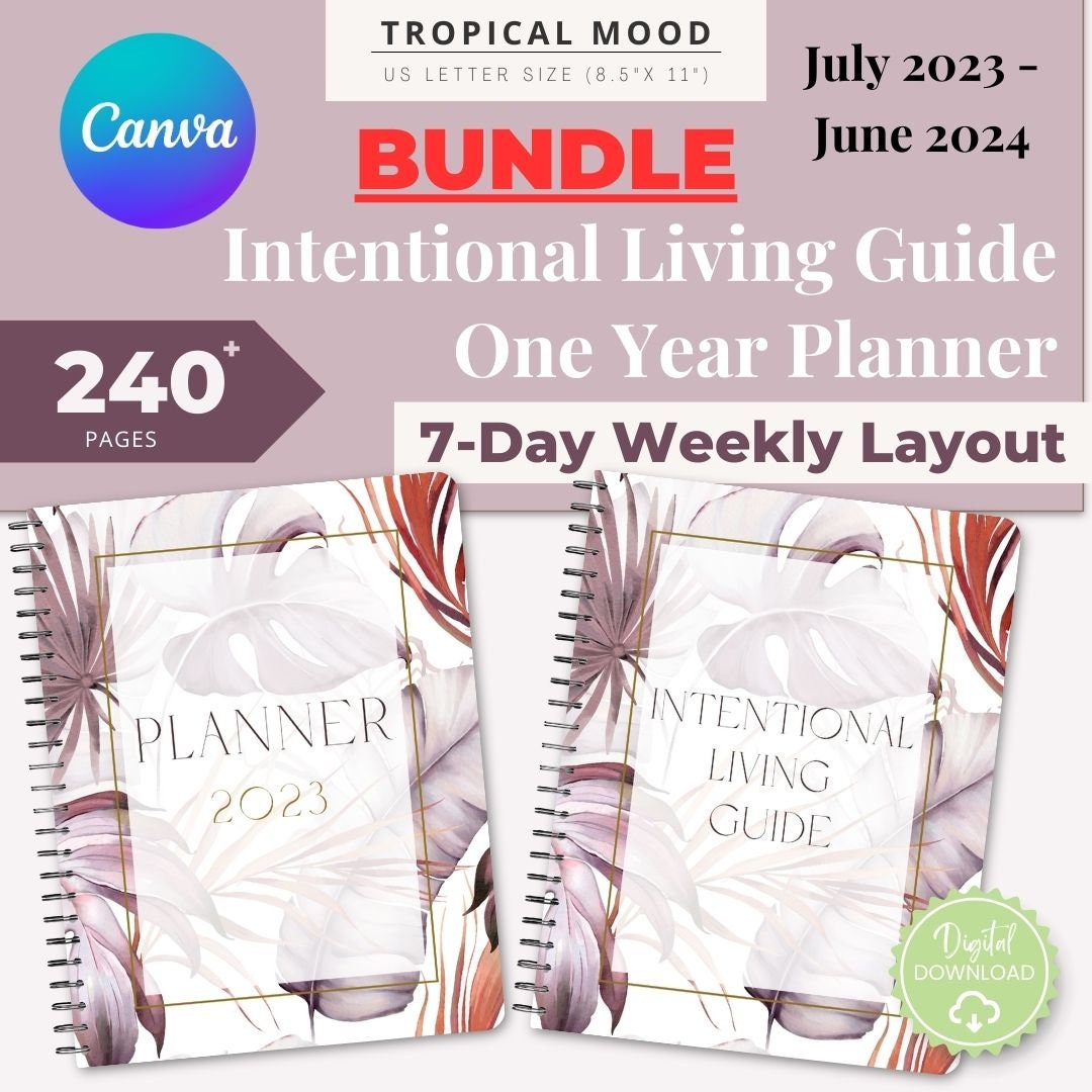 Ultimate Printable Planner BUNDLE | Printable One-year Planner ...