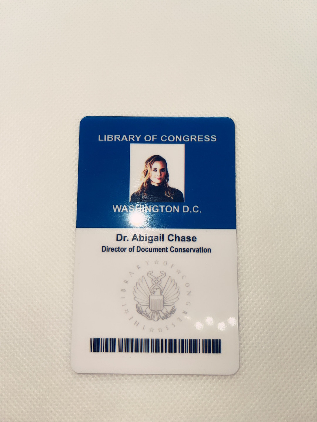 Movie Prop ,national Treasure Book of Secrets, Dr. Abigail Chase ID ...